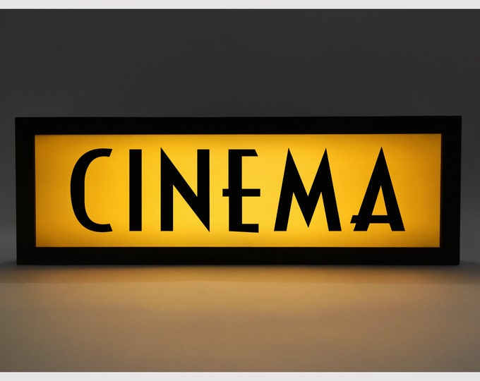 CINEMA Vintage Style LED Light Signs, Light Box Usb 40 - Etsy
