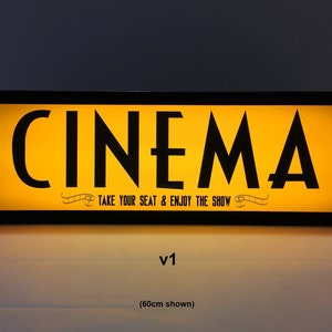CINEMA - Vintage Style LED Light Signs, Light Box - Usb (40) - Etsy