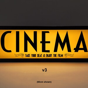 CINEMA - Vintage Style LED Light Signs, Light Box - Usb (40) - Etsy