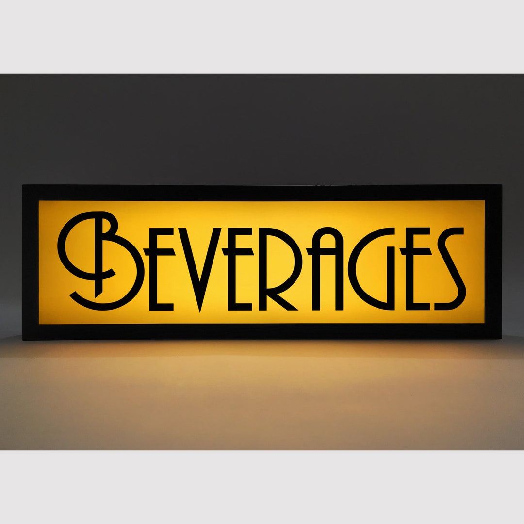 BEVERAGES - Led Light Sign for BAR, Drinks Cabinet - Usb (99) - Etsy