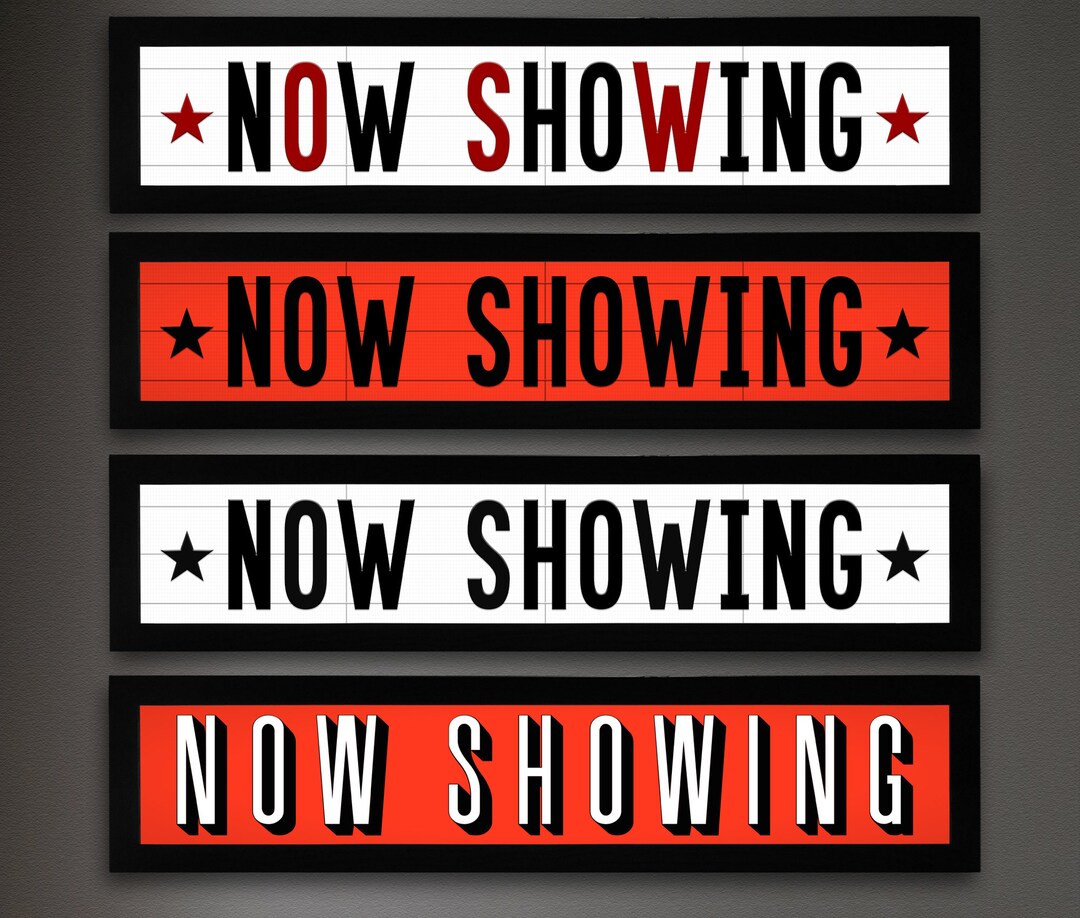 NOW SHOWING Retro Style Led Light Signs ... - Usb (118) - Etsy