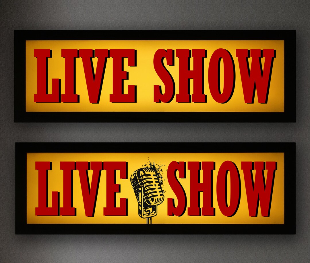 LIVE SHOW - Vintage Style Led Light Signs for Live Events, Pubs ...