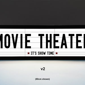 MOVIE THEATER - Retro Style Led Light Signs for Home Cinema - Usb (83 ...
