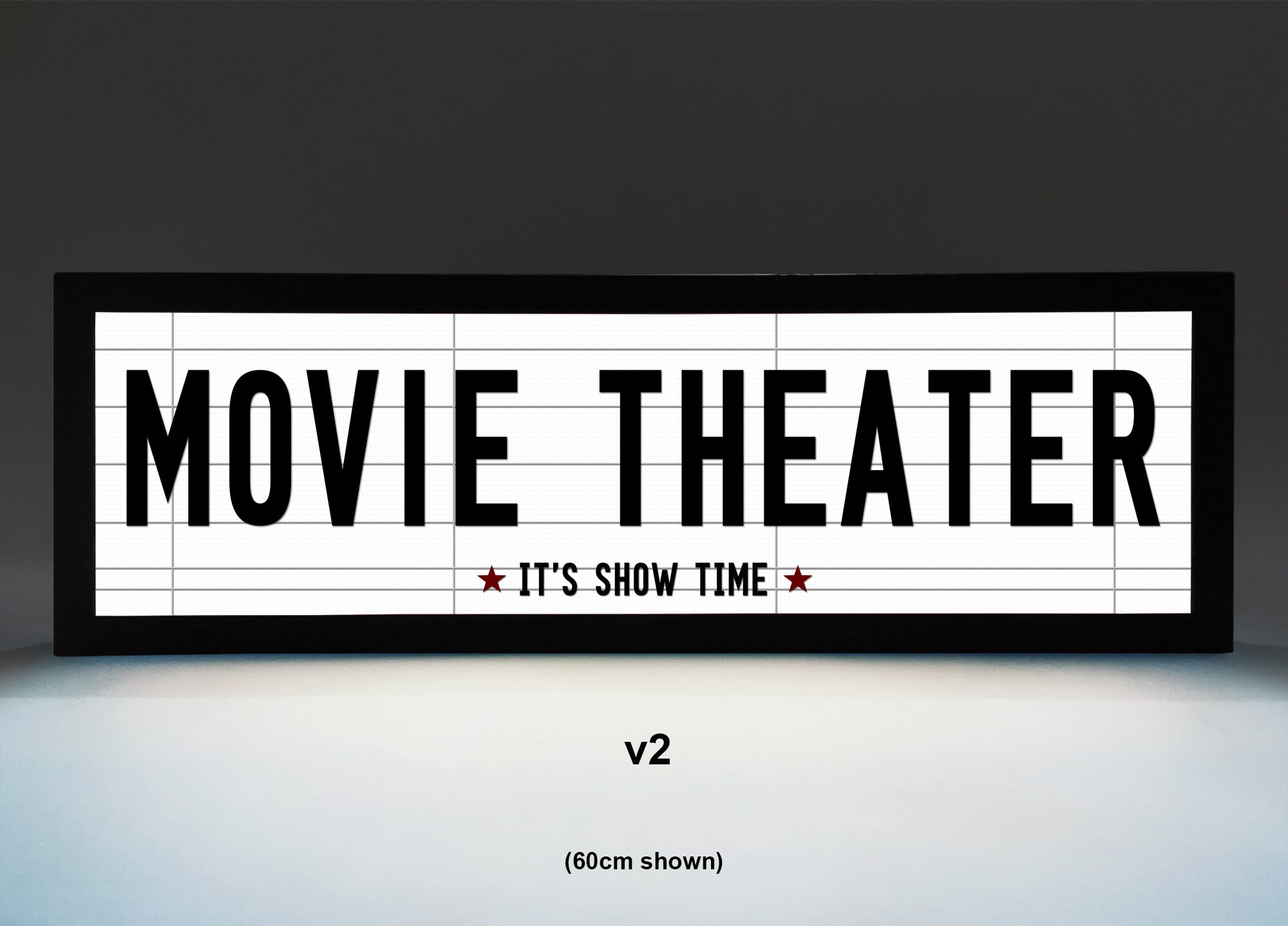 MOVIE THEATER Retro Style Led Light Signs for Home Cinema Usb 83 - Etsy