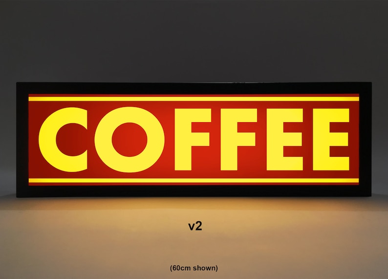 COFFEE Vintage Style Led Light Signs With PERSONALISE OPTION - Etsy