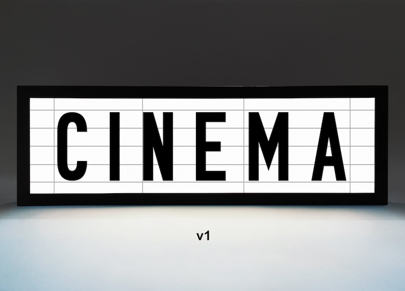 CINEMA - Retro Style LED Light Signs for Home Cinema - Usb (82) - Etsy