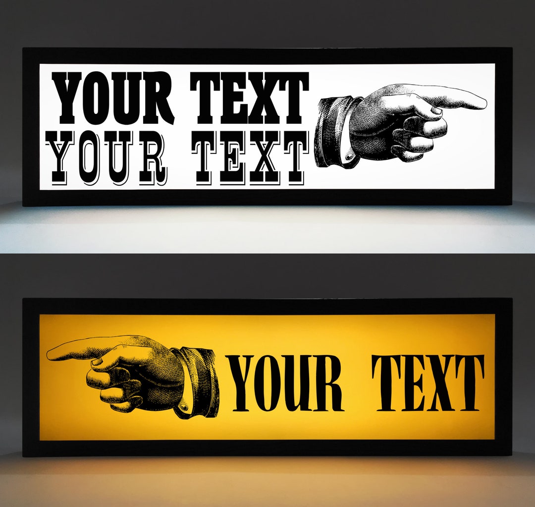 PERSONALISED Vintage Style LED Light Signs for Home, Shops, Bar, Pub ...