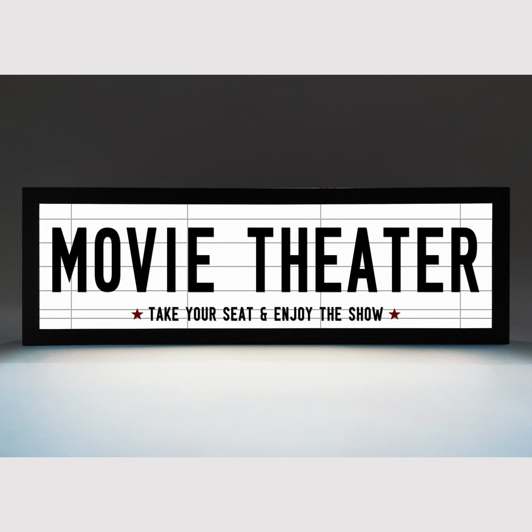MOVIE THEATER - Retro Style Led Light Signs for Home Cinema - Usb (83 ...