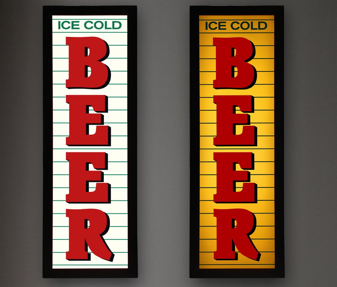 ICE COLD BEER - Led Light Signs for Pubs, Bars, Man Cave,.. - Usb (60 ...