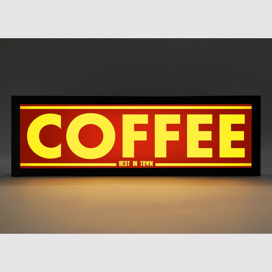 COFFEE - Vintage Style Led Light Signs With PERSONALISE OPTION - Usb ...