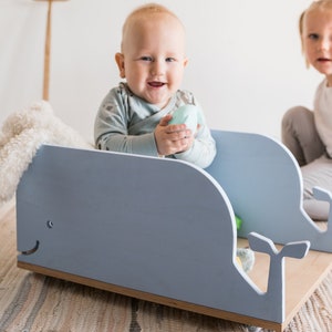 Wooden Toy Box Whale, Storage Unit on Wheels, Toys Organizer, Gift for ...