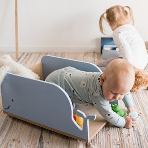 Wooden Toy Box Whale, Storage Unit on Wheels, Toys Organizer, Gift for ...
