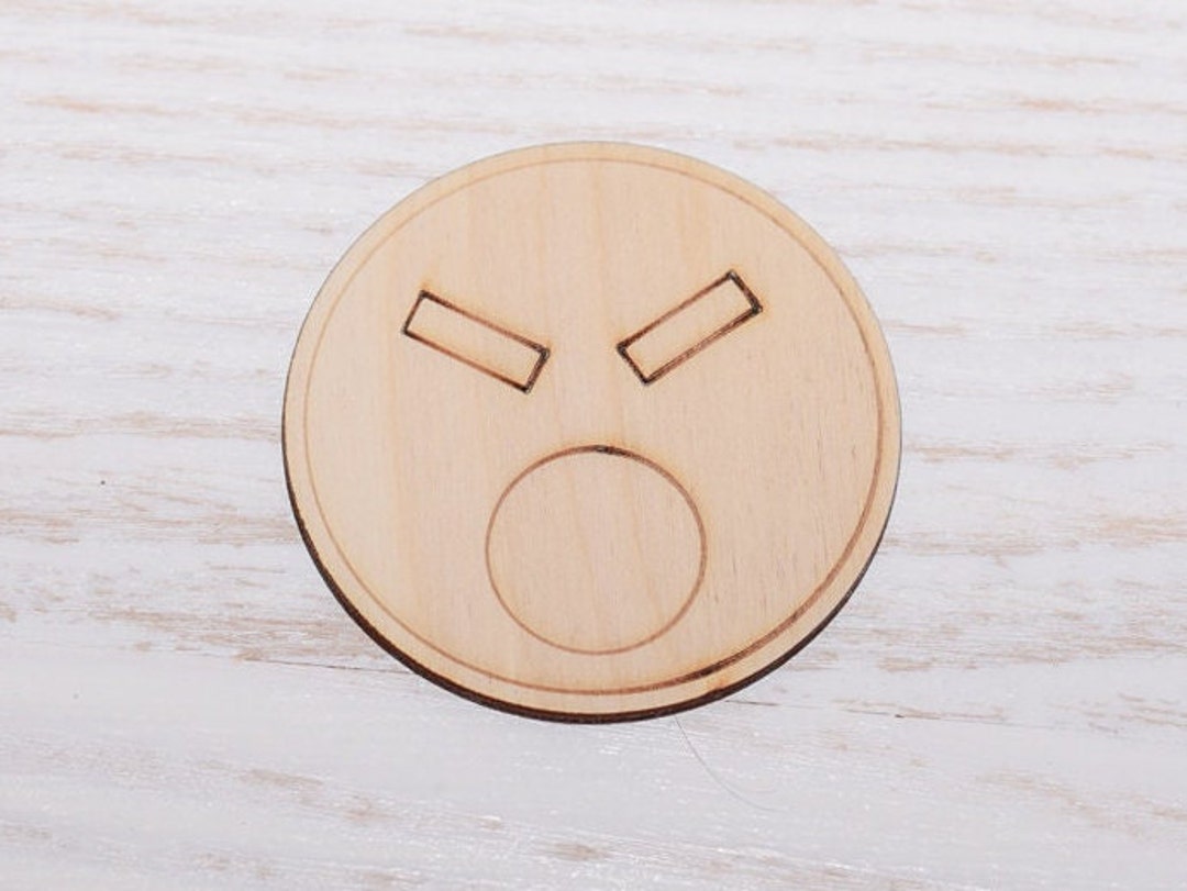 Wooden Emotion Angry Cut Wood Cutout Plywood Figure - Etsy