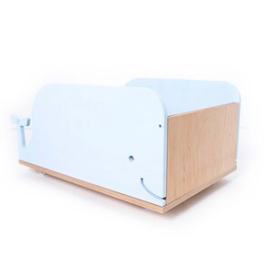 Wooden Toy Box Whale, Storage Unit on Wheels, Toys Organizer, Gift for ...