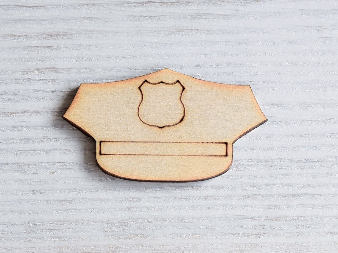 Wooden Police Badge Cut Wood Cutout Plywood Figure Different - Etsy