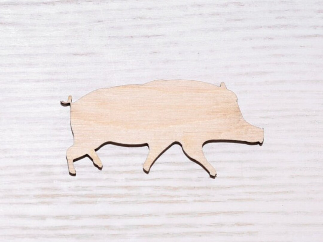 Wooden Pig Laser Cut Wood Cutout Plywood Figure Different - Etsy