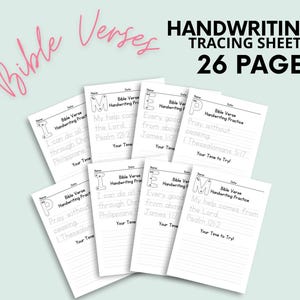 26 Bible Verses- Alphabet Bible Verses- Handwriting Practice - Bible ...