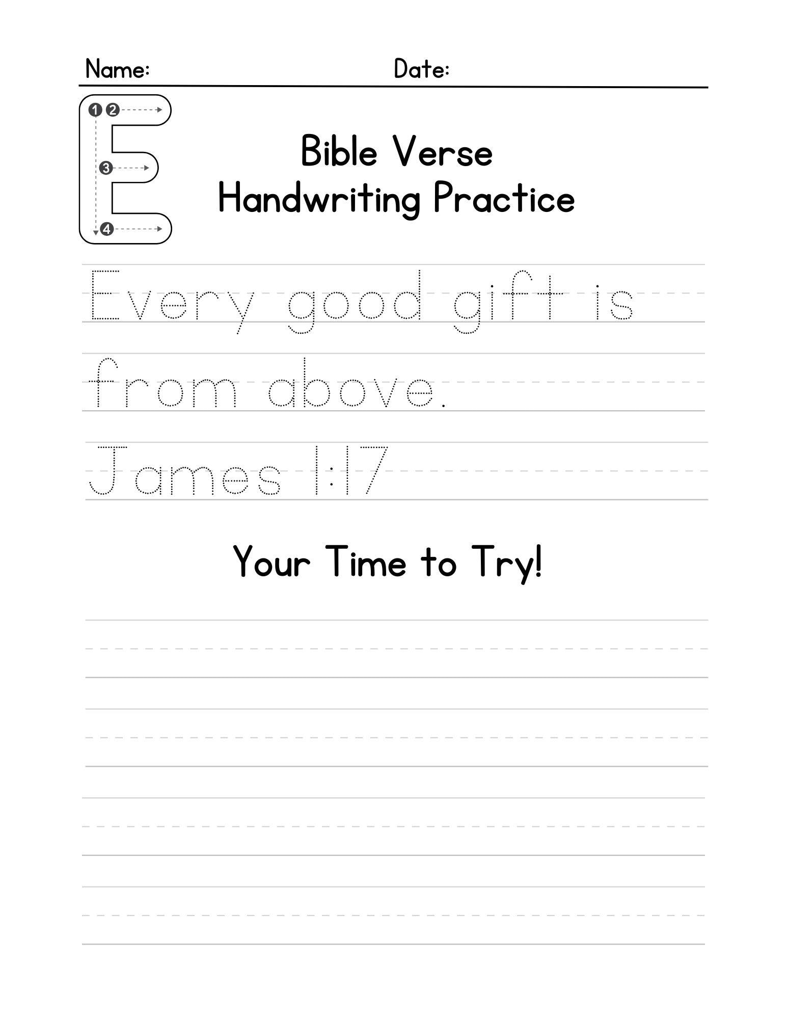 26 Bible Verses- Alphabet Bible Verses- Handwriting Practice - Bible ...