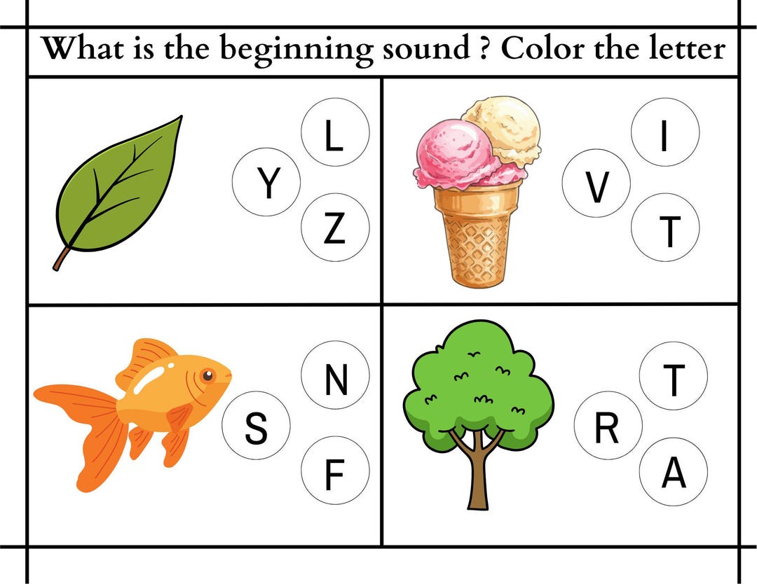 Beginner Phonics Sounds Worksheets - Color the Letter Phonics Activity ...