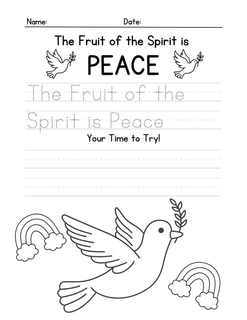 Fruits of the Spirit Workbook for Kids | Christian Character Building ...