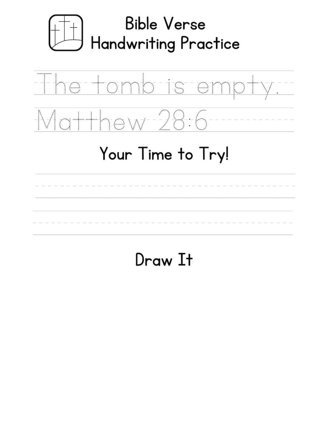 Easter Bible Verse Handwriting Practice | Christian Homeschool ...
