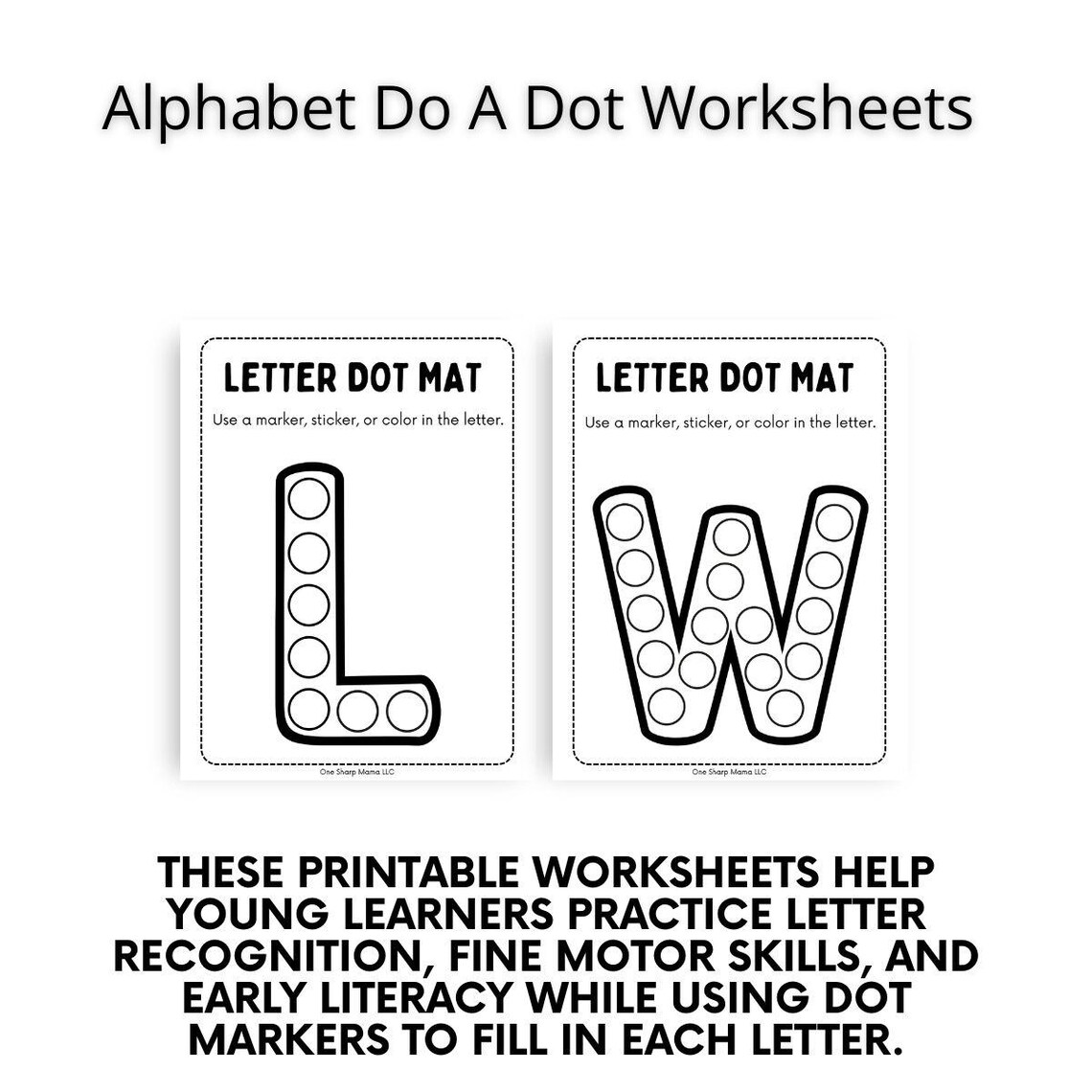Alphabet Dot Worksheets | Alphabet Dot Marker Pages | Preschool Letter ...
