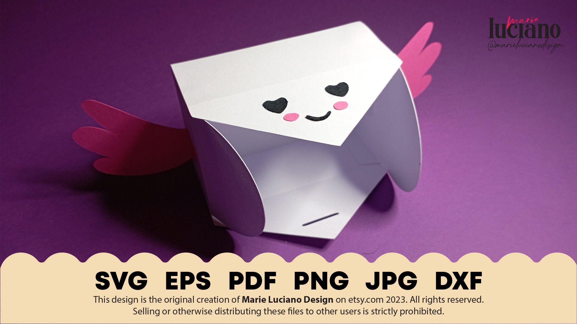 Love Envelope Gift Box SVG, DXF Template EPS, Pdf, Png, Jpg, Paper ...