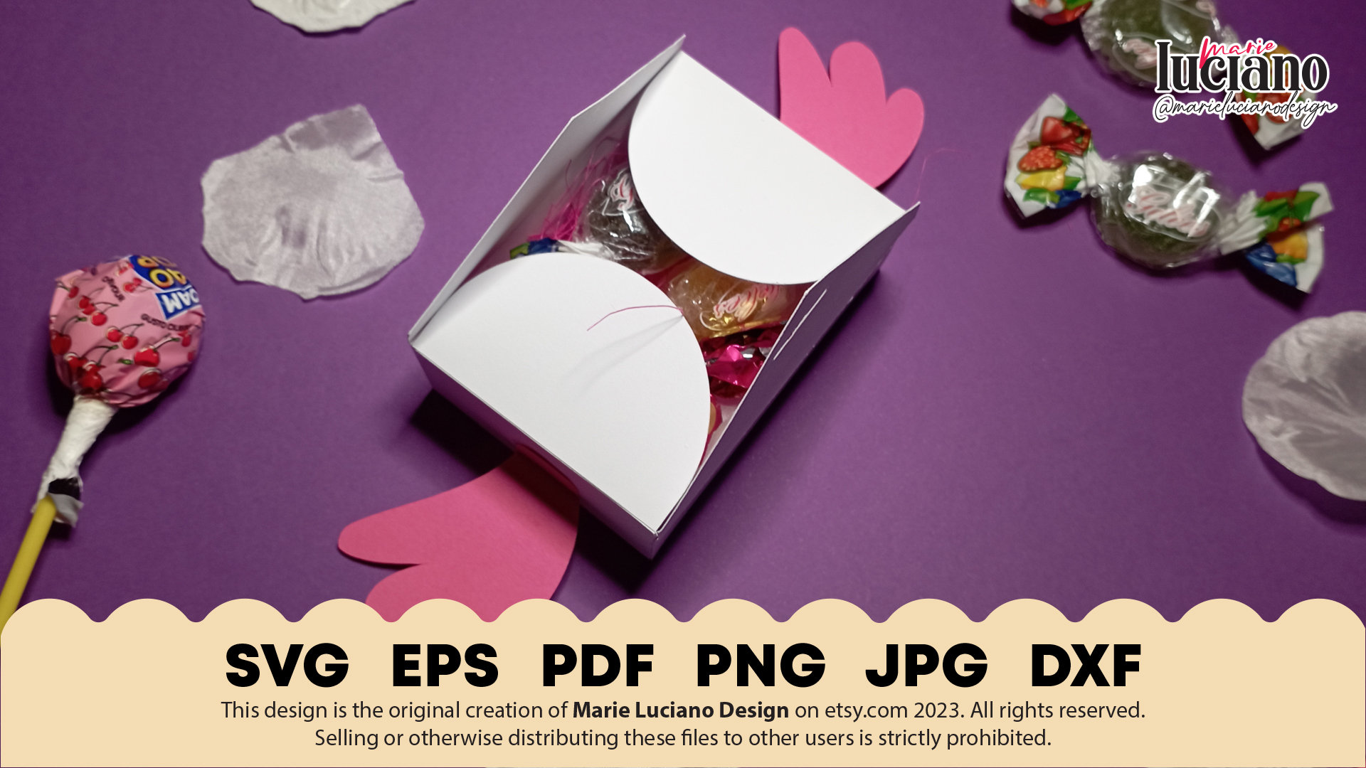 Love Envelope Gift Box SVG, DXF Template EPS, Pdf, Png, Jpg, Paper ...