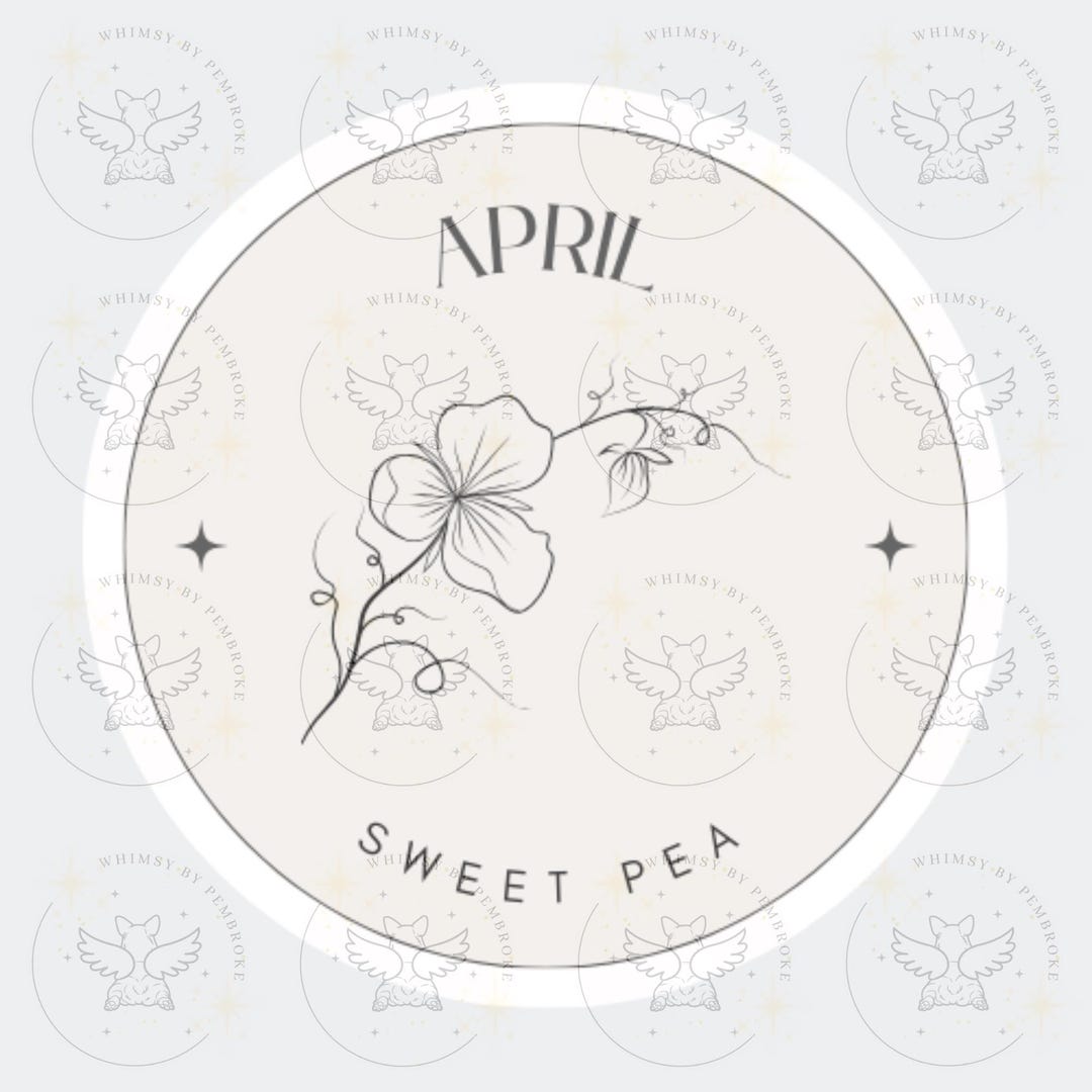 April Sweet Pea Birth Flower SVG, April Sweet Pea Birth Flower PNG ...