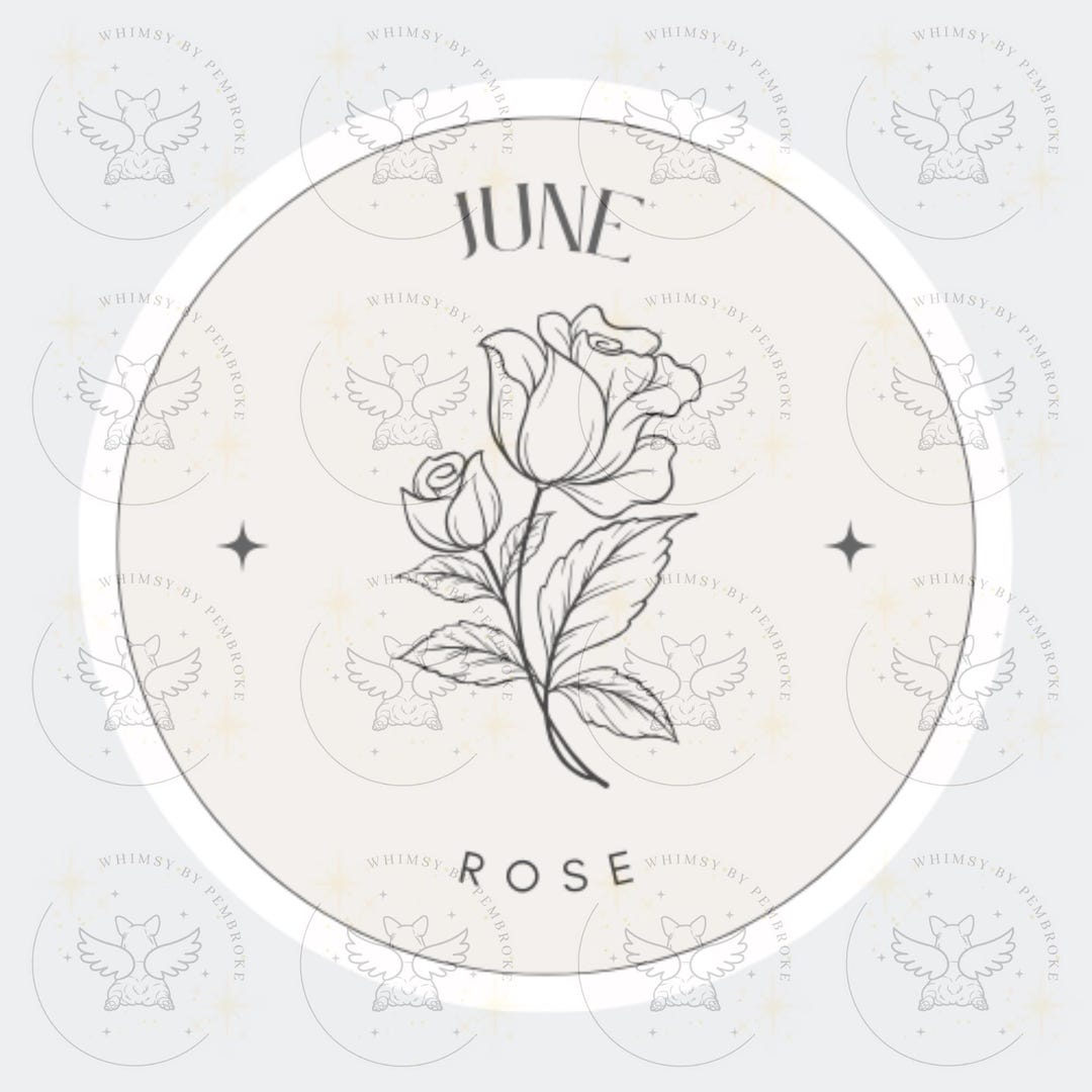 June Rose Birth Flower SVG, June Rose Birth Flower PNG, Instant ...