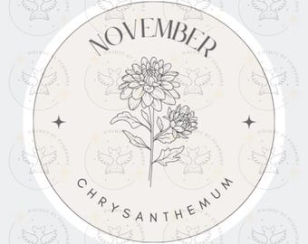 November Birth Flower Chrysanthemum - Etsy
