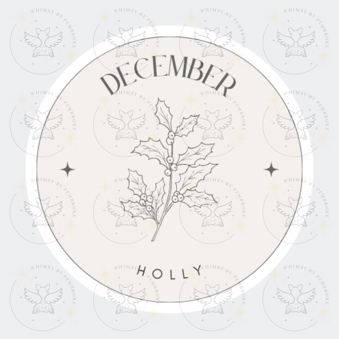 December Holly Birth Flower SVG, December Holly Birth Flower PNG ...