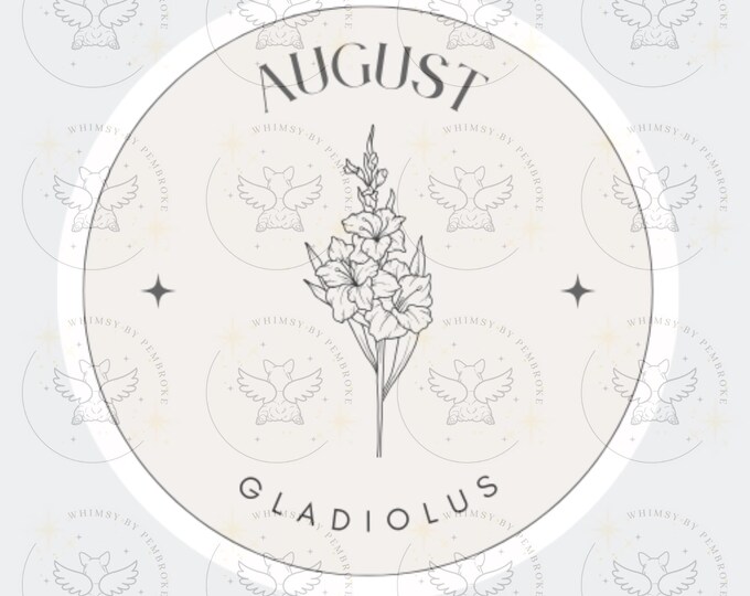 Gladiolus SVG, Leo Flower Cut File, August Plant DXF, Birth Month ...