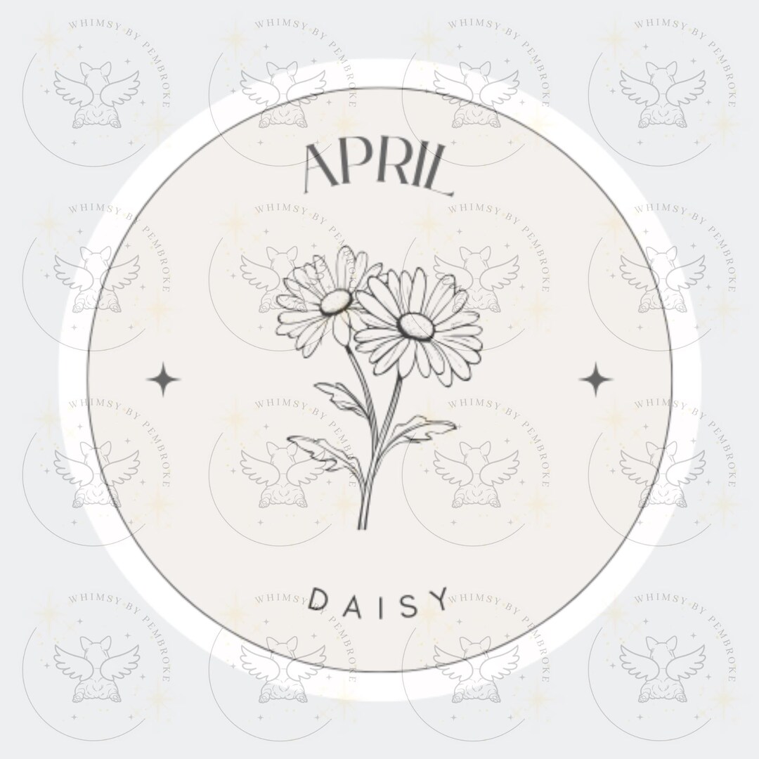 April Daisy Birth Flower SVG, April Daisy Birth Flower PNG, Instant ...