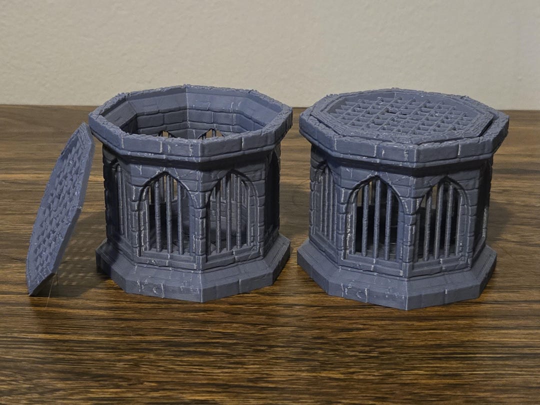 Stone Dice Jail WITH FREE SURPRISE D20 3d Printed - Etsy UK