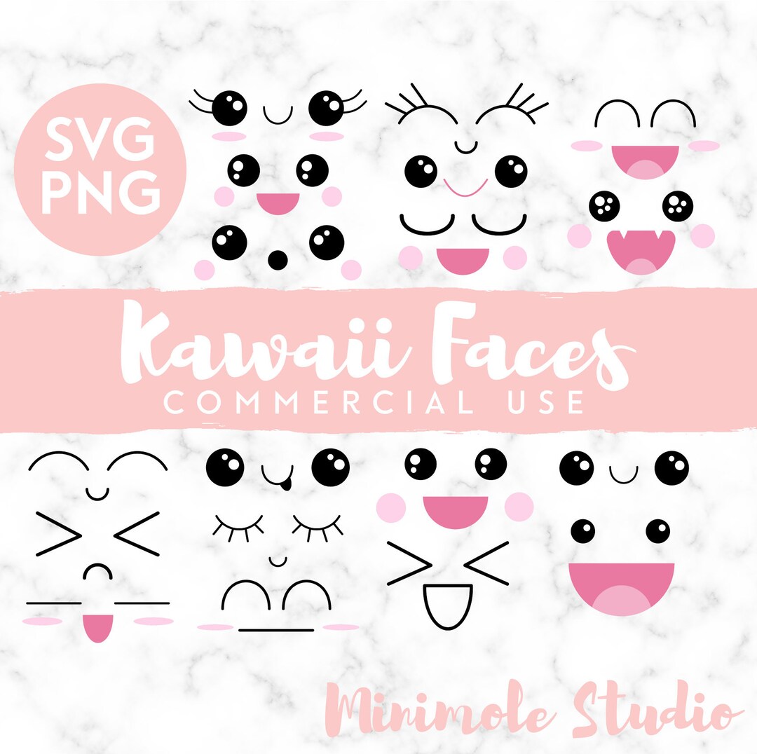 Caras lindas Clipart SVG Digital Face Clipart svg Cartoon - Etsy España