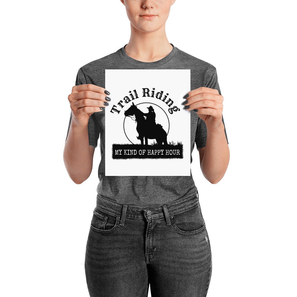 Trail Riding Poster | Horse Riding Poster | Horse Wall Art | Trail ...