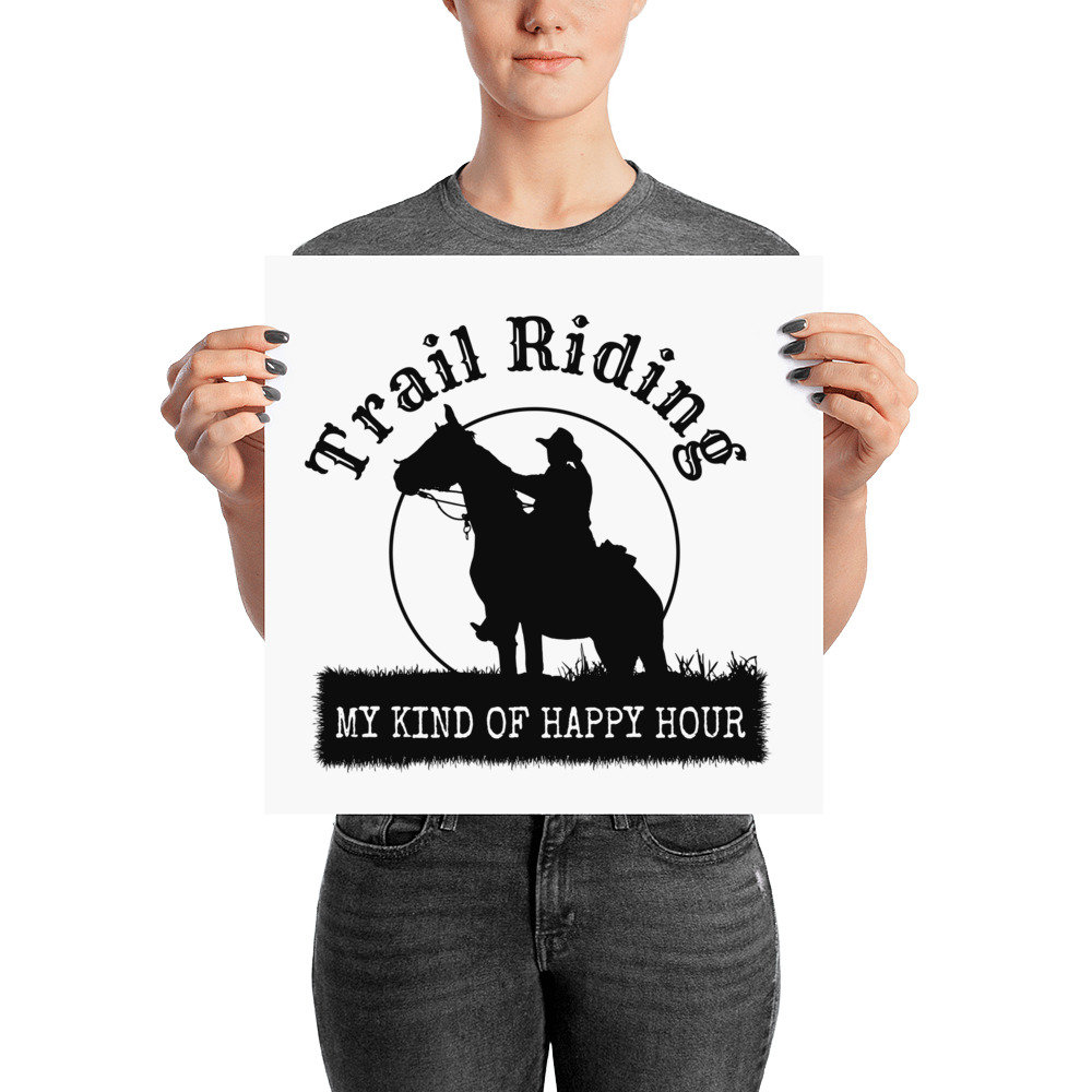 Trail Riding Poster Horse Riding Poster Horse Wall Art - Etsy