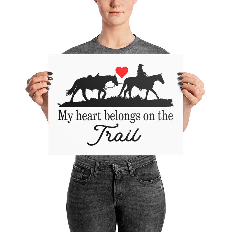 Trail Riding Poster Horse Poster Horse Wall Art Trail - Etsy