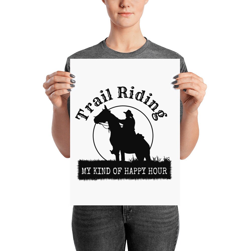 Trail Riding Poster Horse Riding Poster Horse Wall Art - Etsy