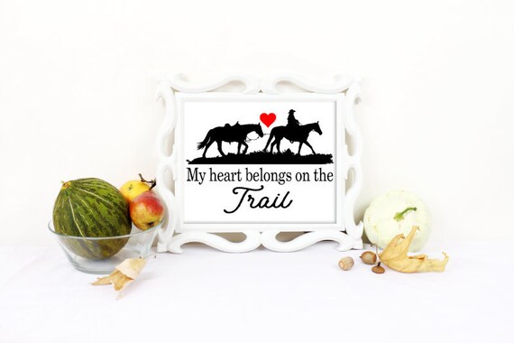 Trail Riding Poster Horse Poster Horse Wall Art Trail | Etsy