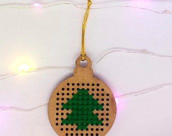 7 Cross Stitch Christmas Ornaments for Laser Cutting Vector - Etsy