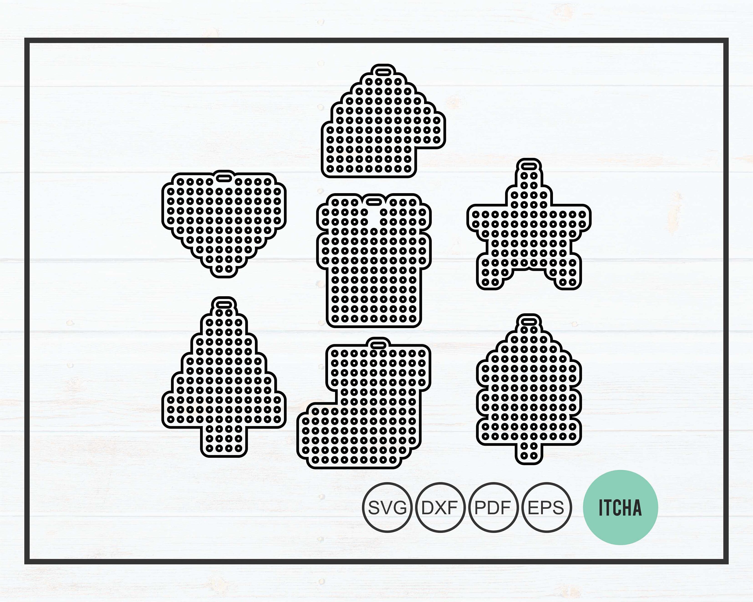 7 Cross Stitch Christmas Ornaments for Laser Cutting, Vector, Svg, Dxf ...