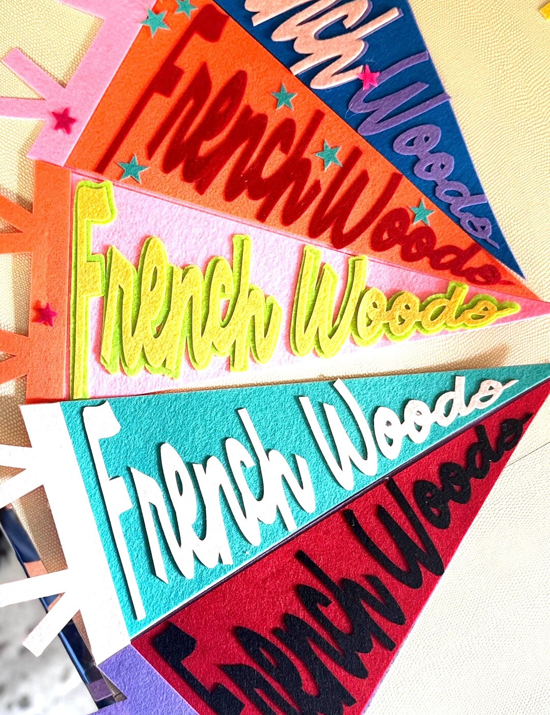 Custom Felt Pennant – Personalized Banner for Camp, Name, School or ...