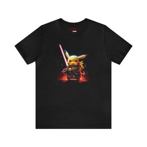 Sith Lord Pikachu: Pikachu & Red Lightsaber Graphic Tee Unique Anime ...