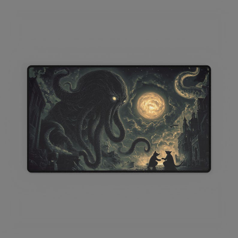 The Call of Cthulhu Cat Mouse Mat Large Desk Pad for Gamers Lovecraft ...