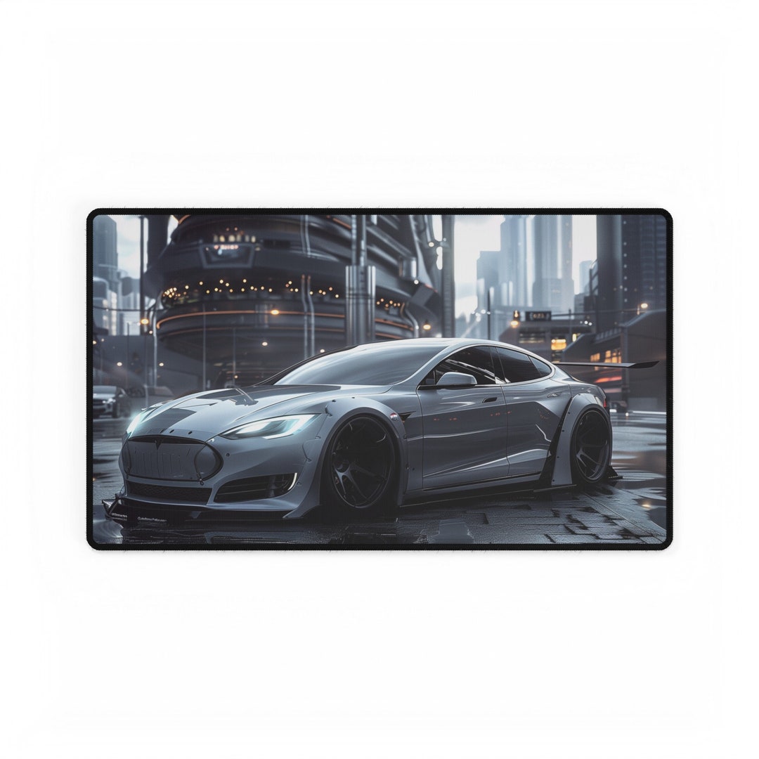 Large Tesla Model S Widebody Mouse Mat Futuristic City Design Gaming ...