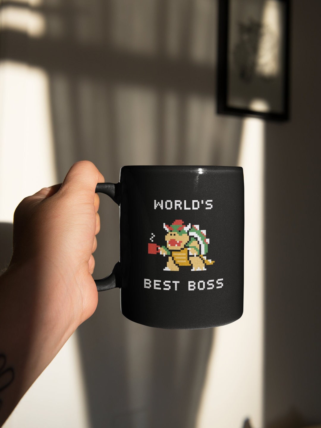 World's Best Boss Bowser Mug 15oz Black Coffee Cup - Etsy