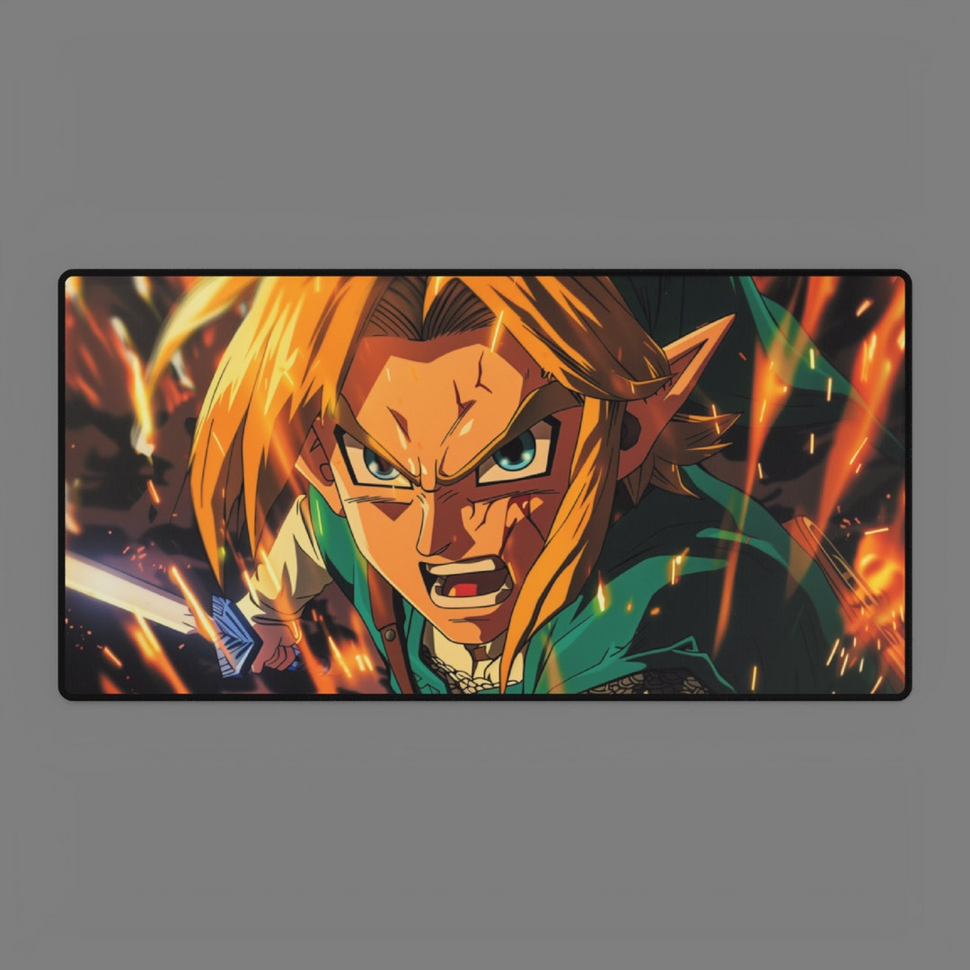 Menacing Link Zelda Mouse Mat Epic Gamer Desk Pad in 2 Sizes - Etsy