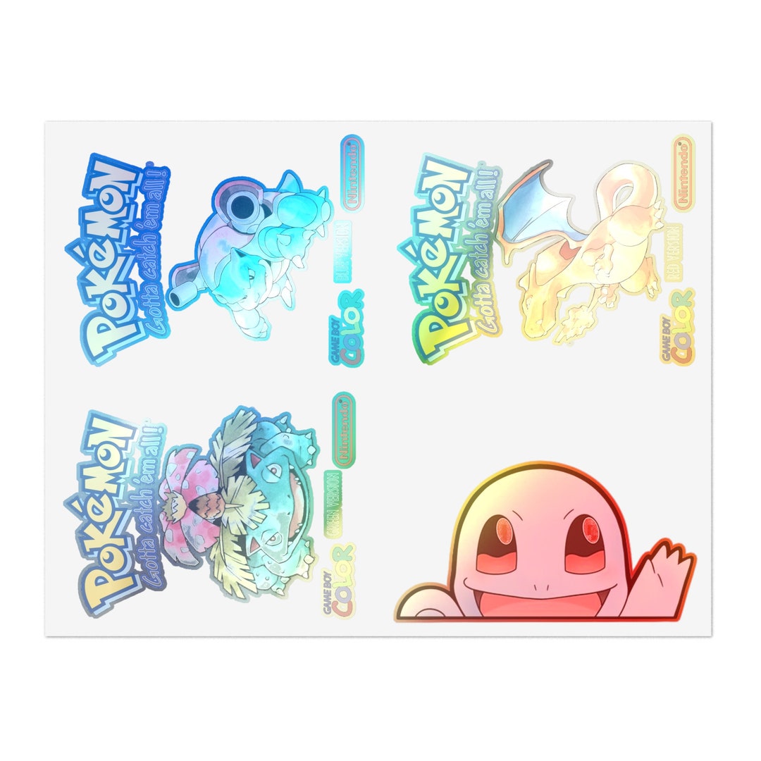 Legendary Starter Pokémon Sticker Set Blastoise, Charizard, Venusaur ...